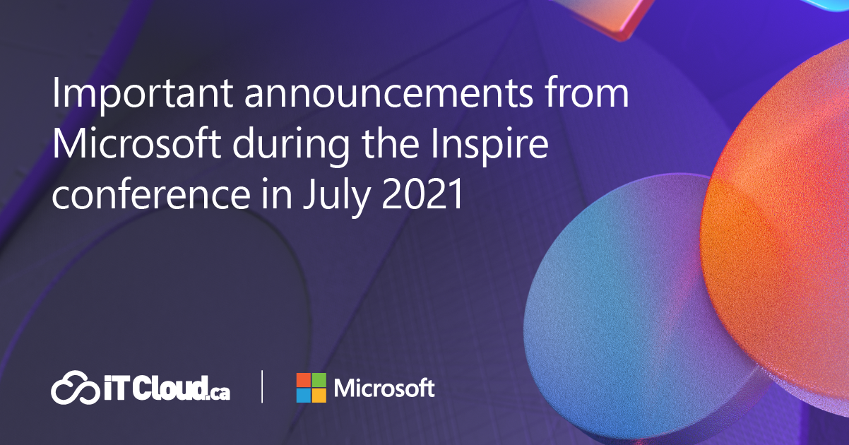 Microsoft Inspire 2021 - ITCloud.ca